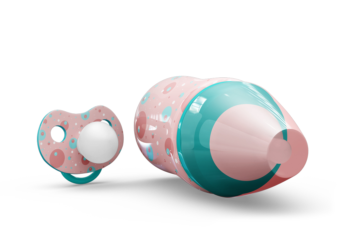 Baby Bottle and Pacifier Vol.2 Mockup