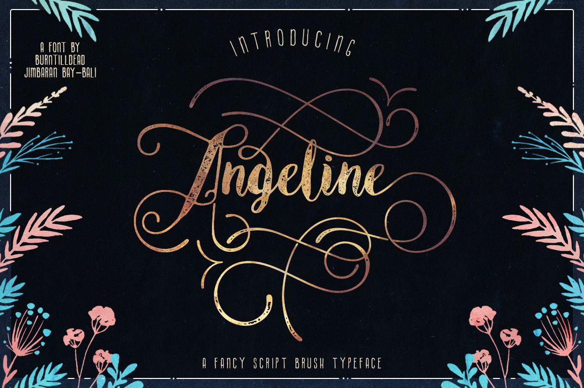 Angeline Font + SWASHES (905) | Script | Font Bundles