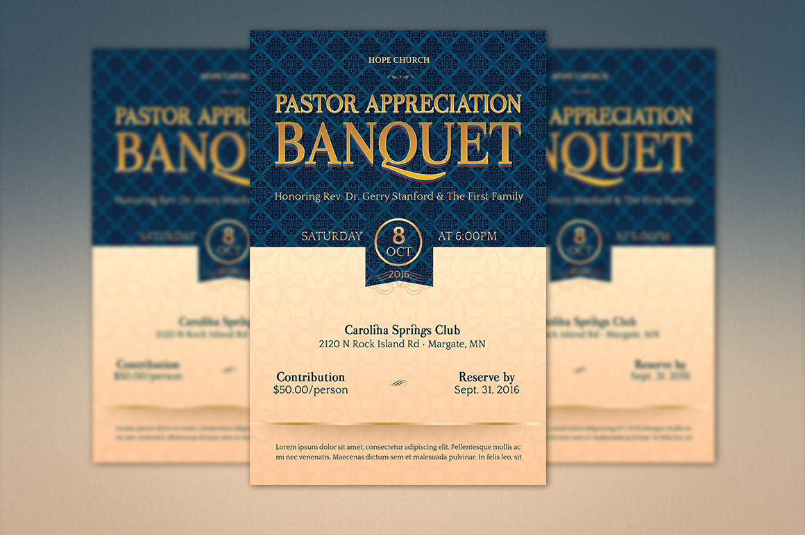 Pastor Appreciation Banquet Template Kit
