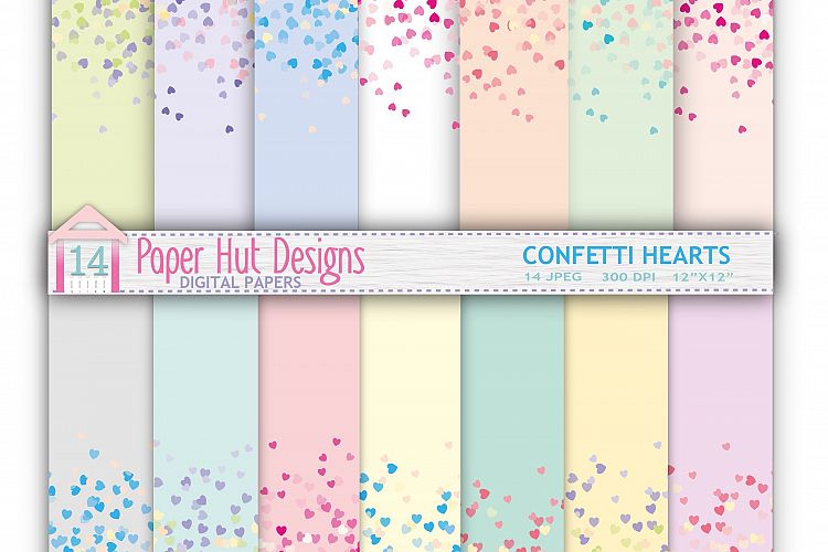Wedding Confetti Digital Papers (65342) | Papers | Design Bundles
