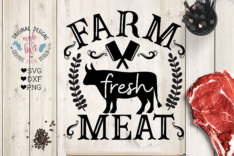 Farm Fresh Meat Cut File and Printable