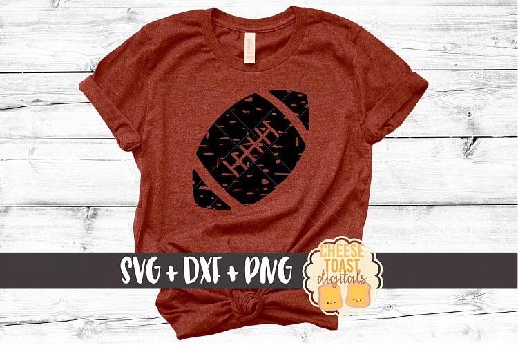 Distressed Football - Football SVG PNG DXF Cut Files (83729) | SVGs ...