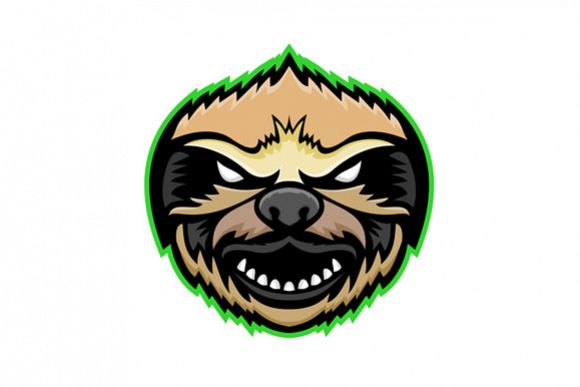 Angry Sloth Mascot (89973) | Illustrations | Design Bundles