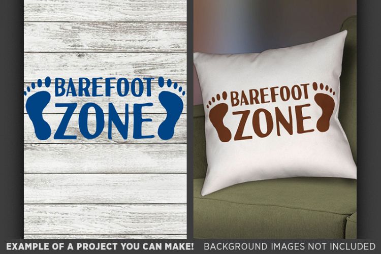 Barefoot Zone SVG - Footprint Svg - Beach House Decor 689 (66426 ...