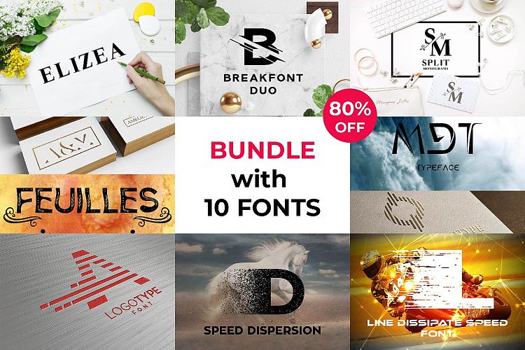 Ultimate Bundle with 10 Fonts (350383) | Logo | Font Bundles