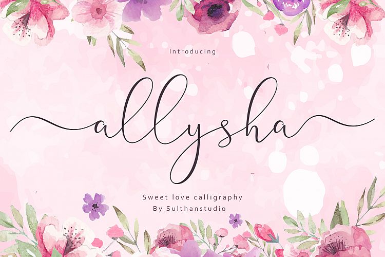 allysha script (407114) | Script | Font Bundles