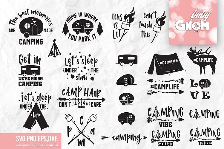 CAMP SVG bundle, camping svg, camp life svg,