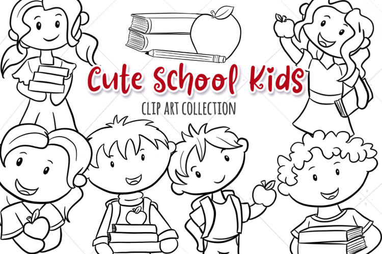 School Kids Digital Stamps Collection