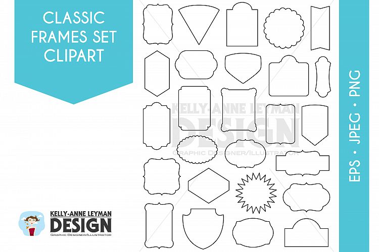 Digital Frames Clipart, Digital Labels Clip art set (87251 ...