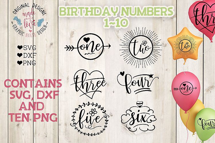 Birthday Numbers Bundle (20126) | SVGs | Design Bundles