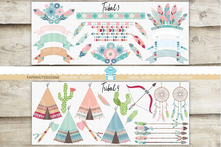 Tribal Clipart Bundle (140472) | Elements | Design Bundles