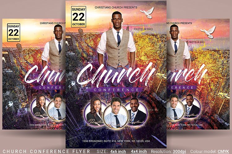 Church Conference Flyer Poster (279543) | Flyers | Design Bundles