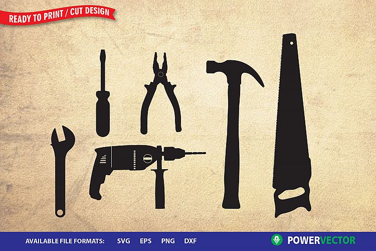 Hand Tools Svg, Dxf, Eps, Png Clipart Download (283420) | SVGs | Design ...