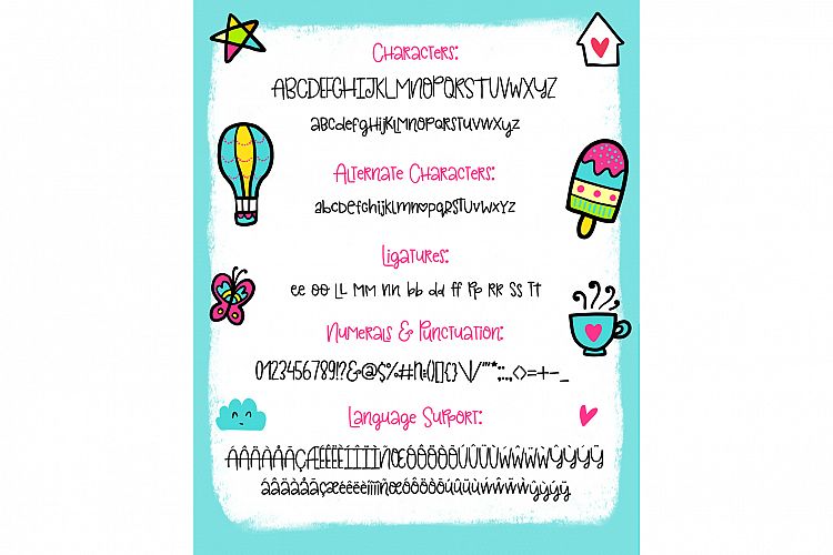 Clouds Caprice Typeface by Qilli | Font Bundles