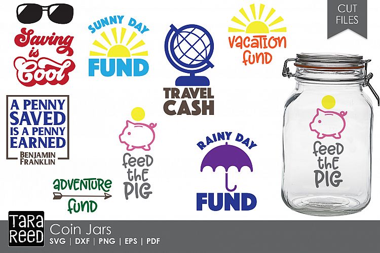 Coin Jars - SVG and Cut Files for Crafters