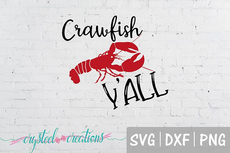 Crawfish Y'all SVG, DXF, PNG (88726) | Cut Files | Design Bundles