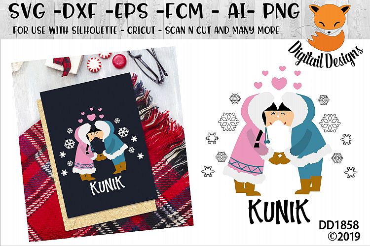 Kunik Eskimo Kisses Cute Inuit Children SVG