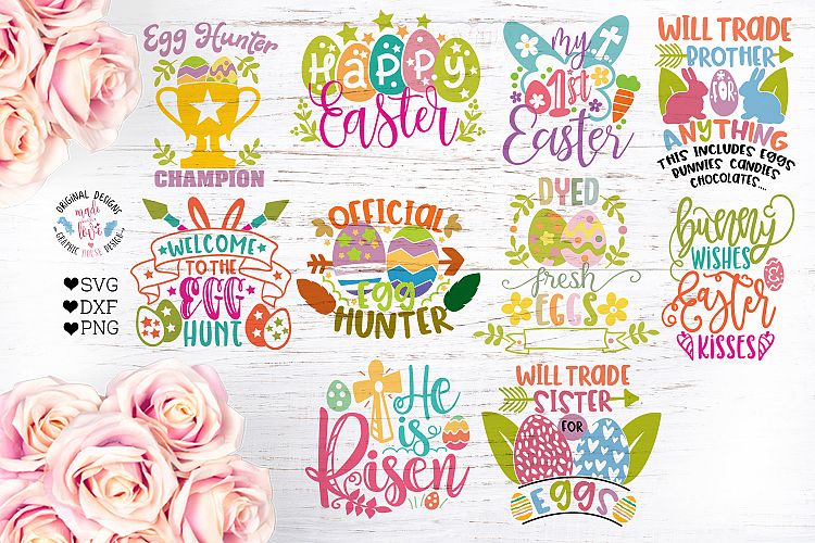 Easter Cut Files Bundle Ten Designs (71410) | SVGs | Design Bundles