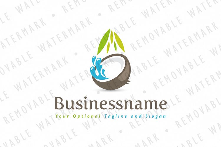 Coconut Water Logo (113242) | Logos | Design Bundles