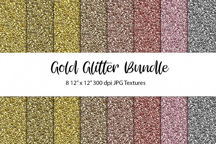 Gold Glitter Digital Paper/Textures (330560) | Backgrounds | Design Bundles