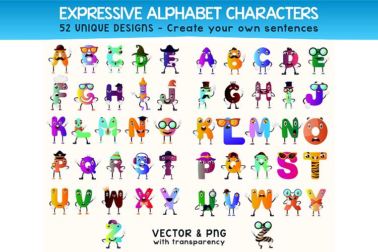 52x Alphabet Letters Character - Create your own sentence (359305 ...