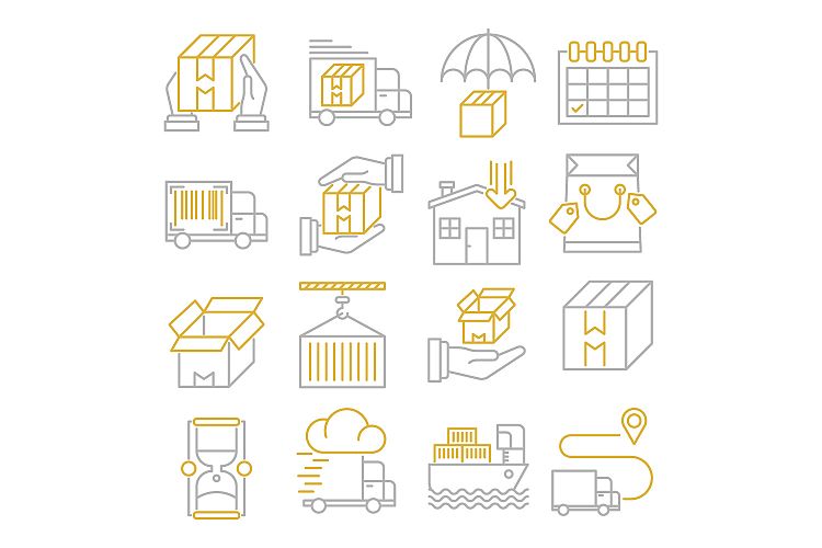 Delivery icons set