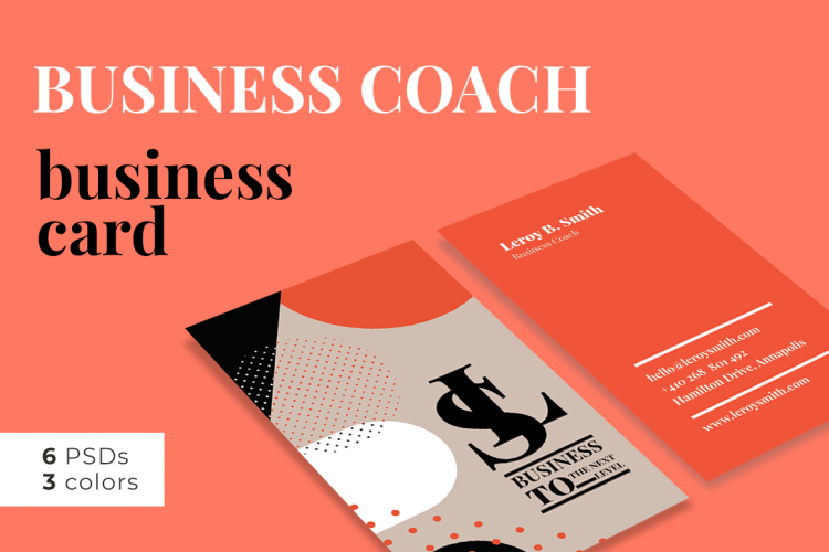 Business Coach Business Card (276168) | Business Cards | Design Bundles