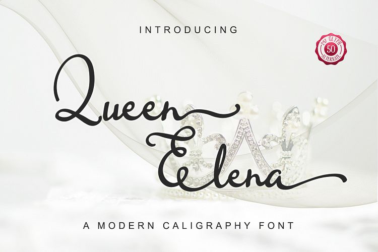 Queen Elena - Script Font (287035) | Handwritten | Font Bundles