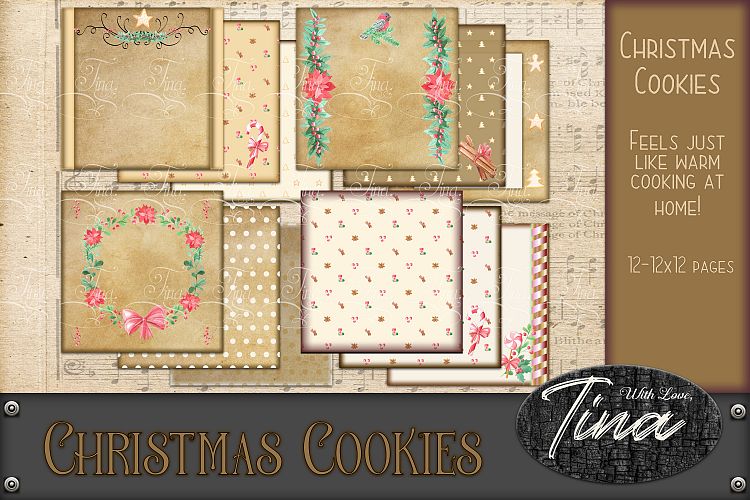 Christmas Cookies Warm Cinnamon Colored Papers (1405411) | Papers ...