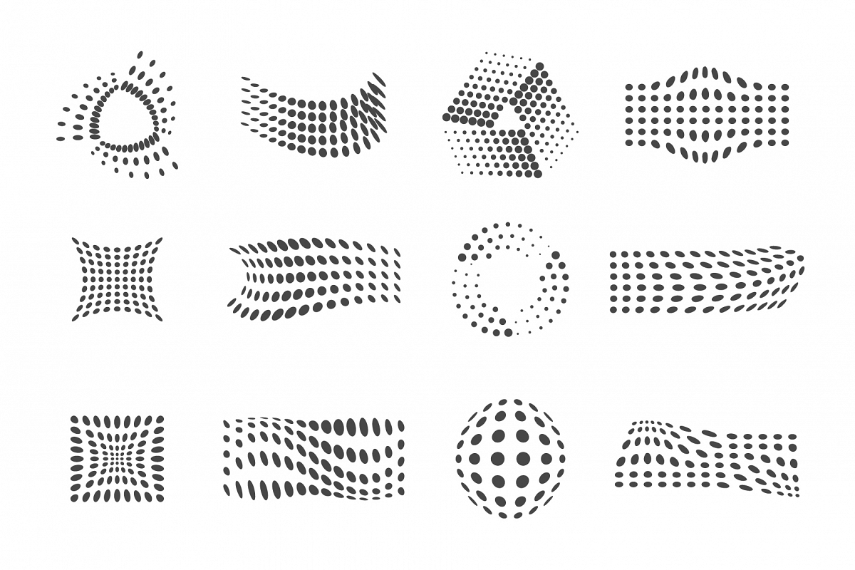 Dots Symbol Logo Composition Set 284017 Icons Design Bundles