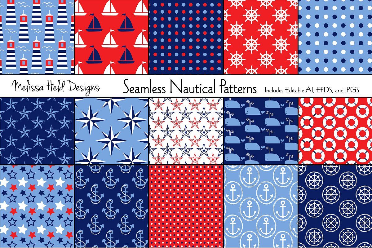 Seamless Nautical Patterns