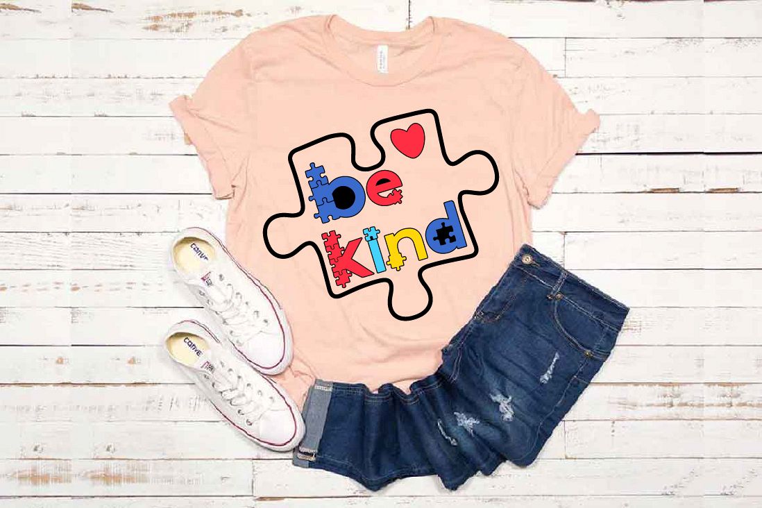 Be Kind Puzzle svg Autism Awareness 1712s