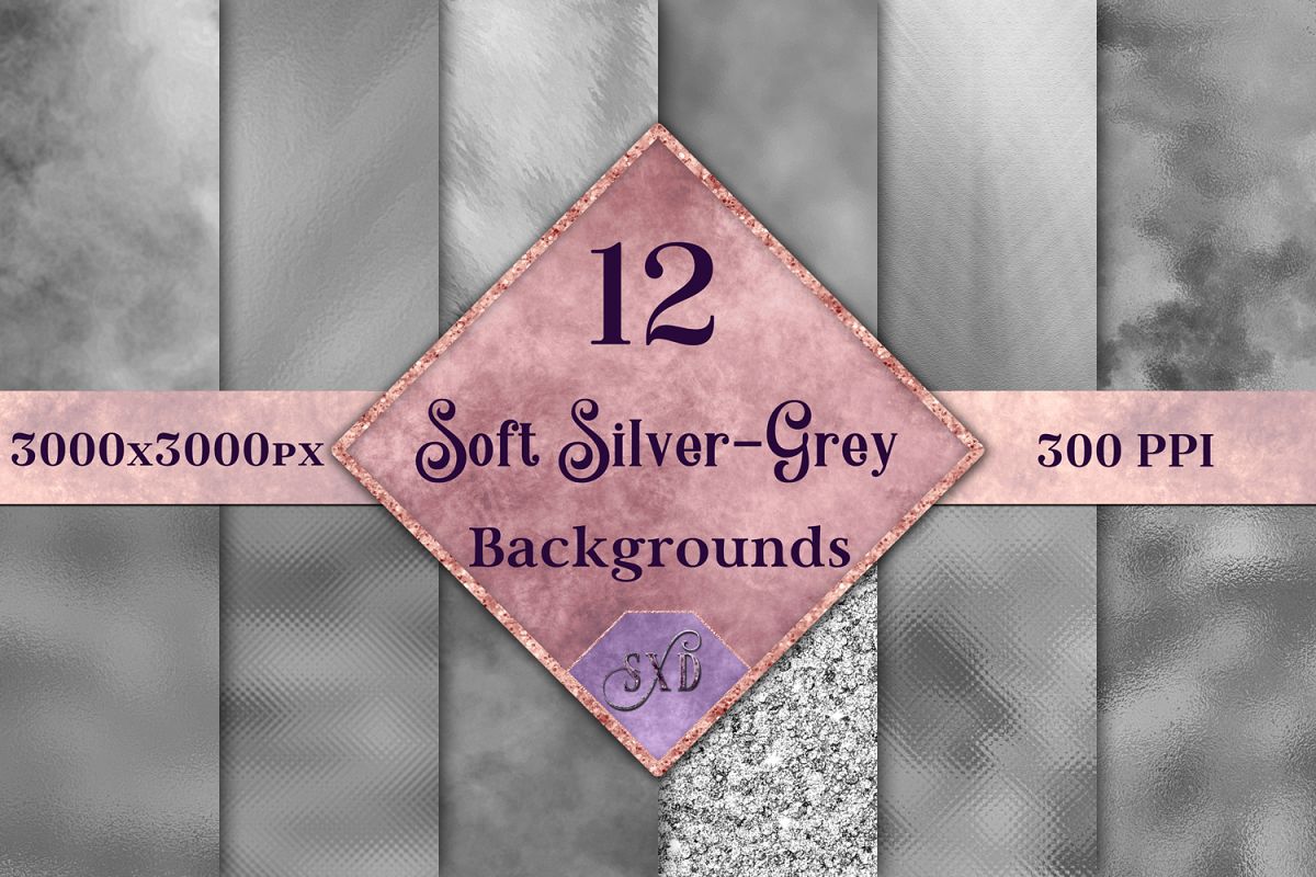 Soft Silver-Grey Backgrounds - 12 Image Textures Set (133150 ...