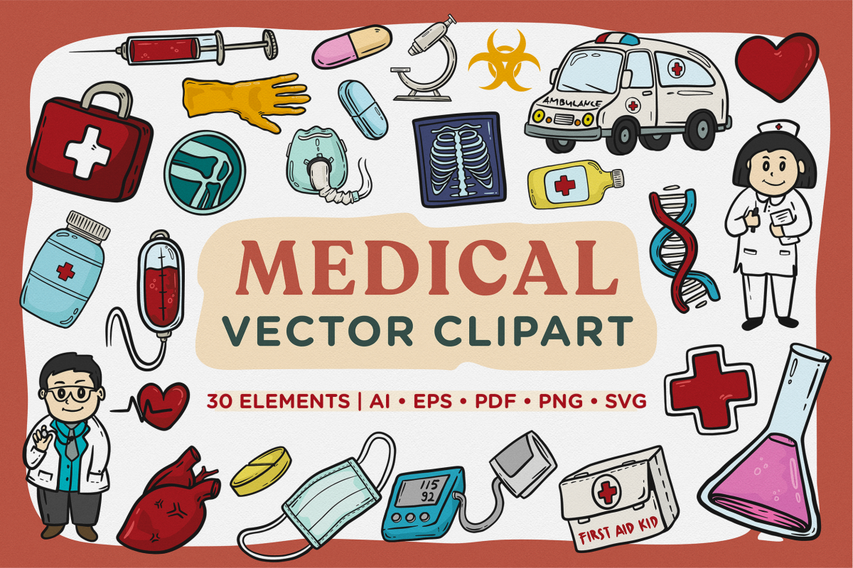 Medical Vector Clipart Pack (529997) | Illustrations | Design Bundles
