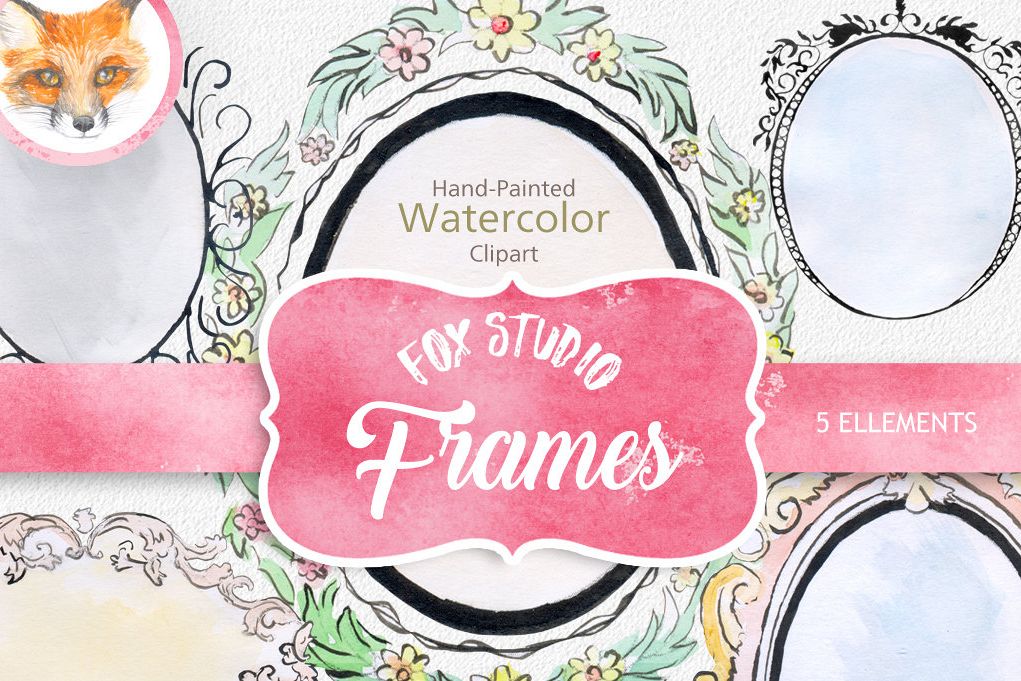 digital watercolor frames clipart watercolor png frames (305554 ...