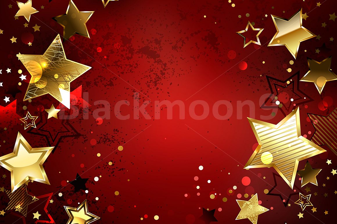 Red Background with Gold Stars