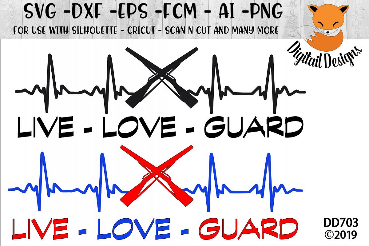 Color Guard Rifles SVG