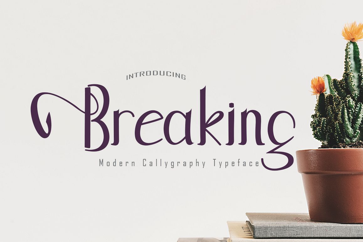 Breaking (265488) | Script | Font Bundles
