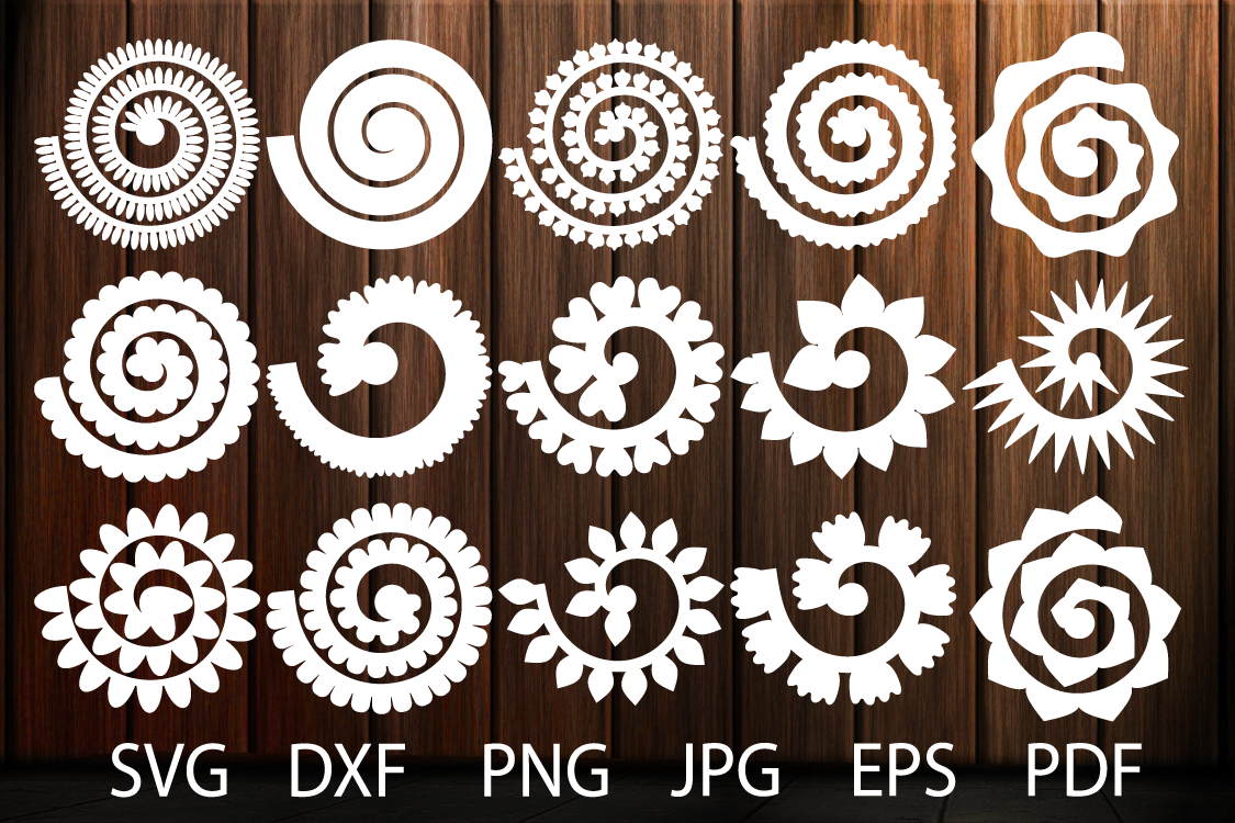Svg Rolled Paper Flower Template Svg Rolled Paper Flower Template