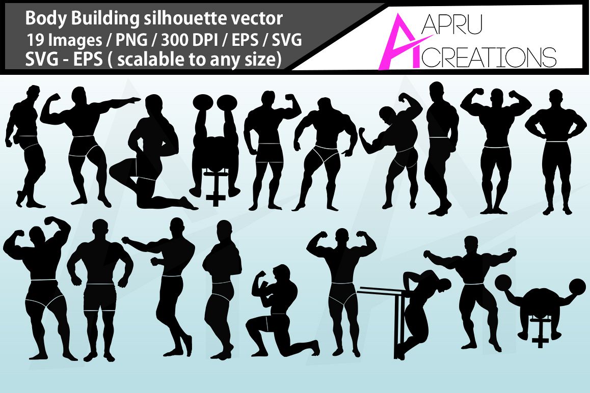 bodybuilding svg silhouette / Muscle Man Svg / Muscle Man (127400 ...