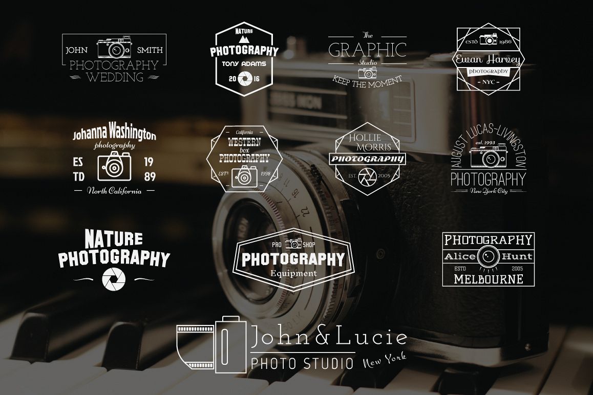 12 Vintage Photography Labels