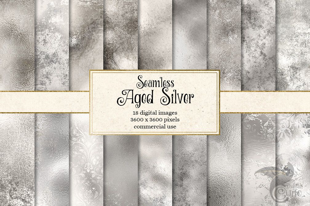 Aged Silver Textures (116291) | Patterns | Design Bundles