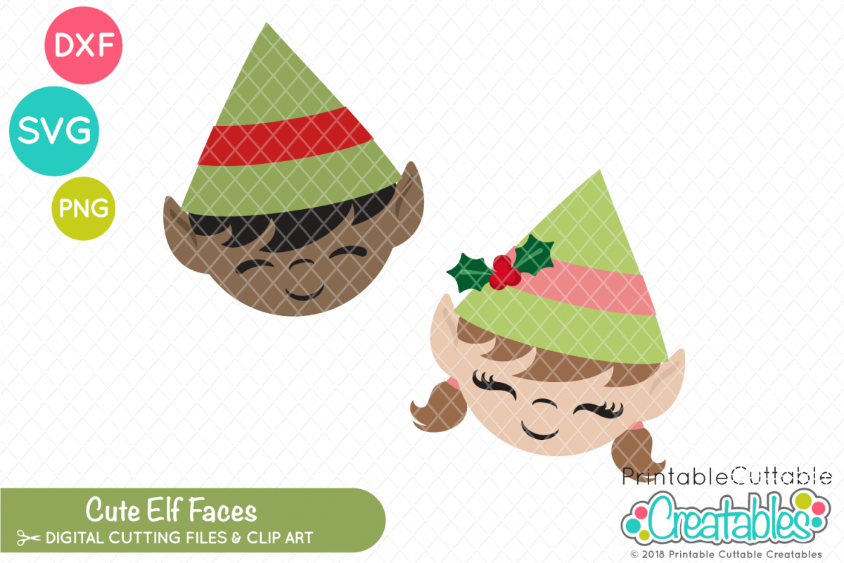 Cute Elf Faces SVG