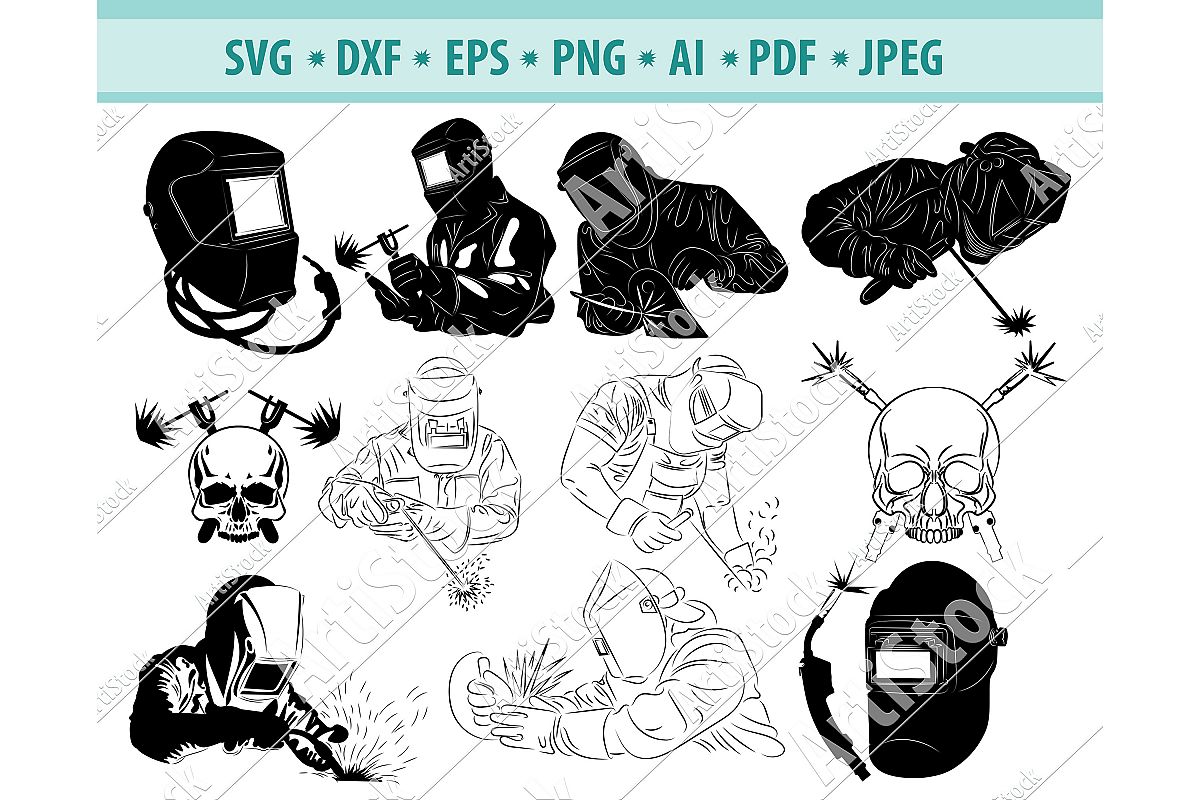 Welder SVG, Welding argon Svg,Electric welding Dxf, Png, Eps