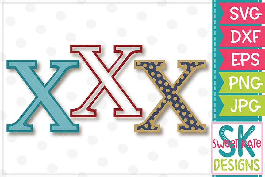 Greek Alphabet Chi SVG DXF EPS PNG JPG