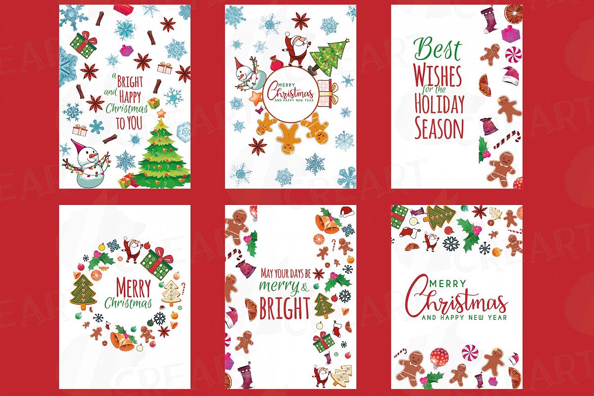 Christmas Greeting Cards Merry Christmas Cards Labels
