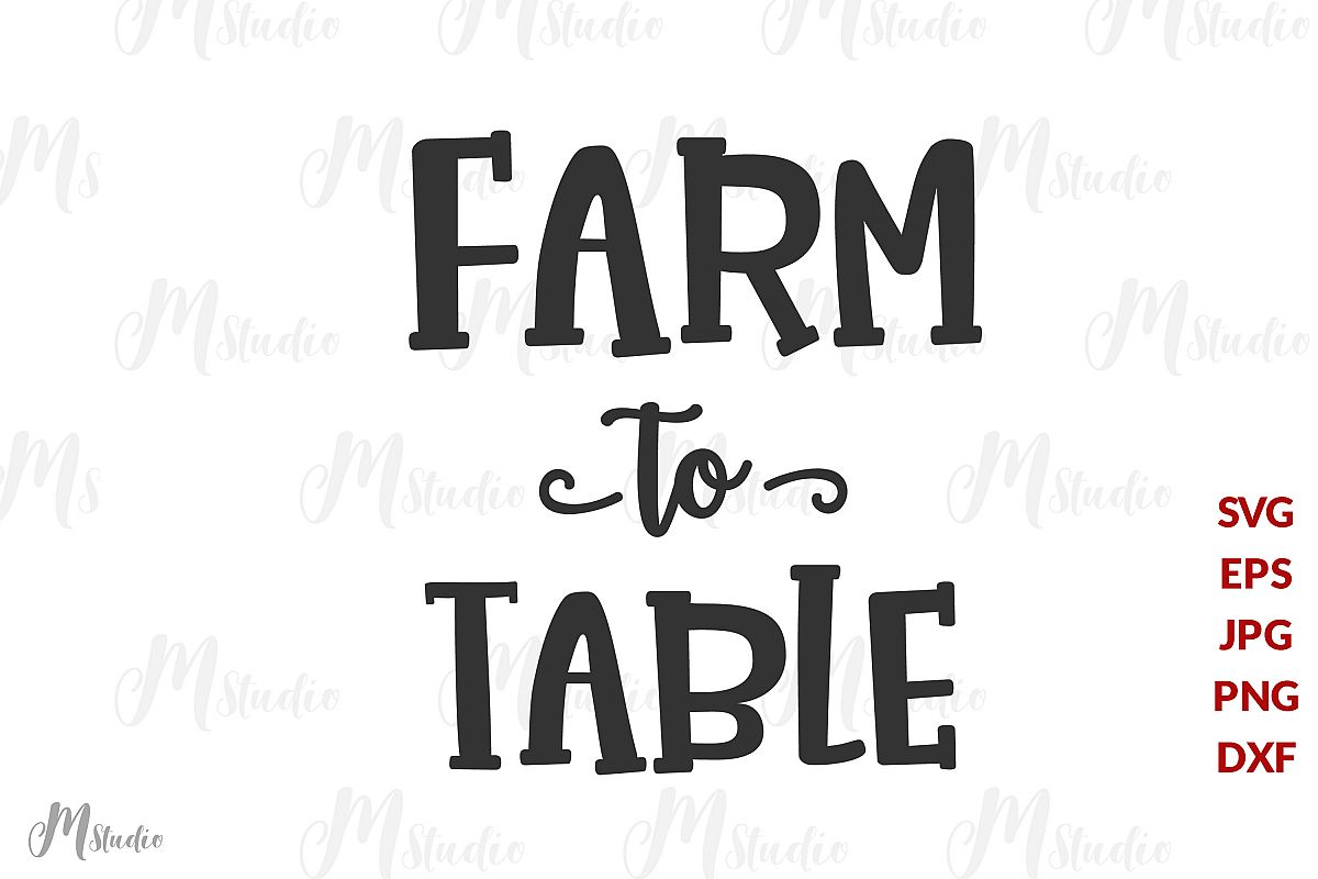 Farm to table svg