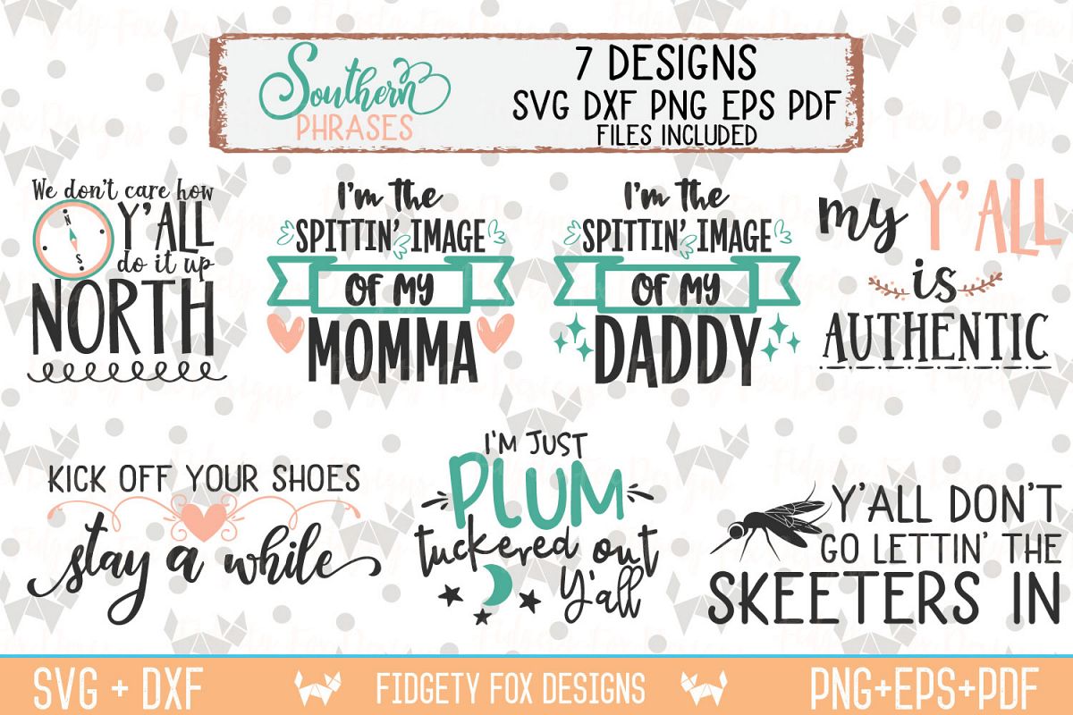 Southern Phrases Svg Bundle DXF PNG EPS PDF Rustic Design