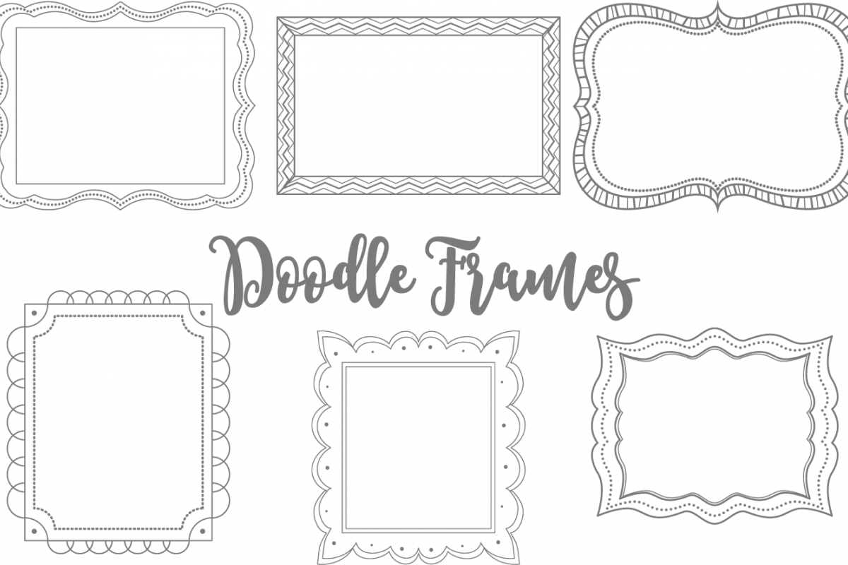 Clip Art Doodle Frames Set 3