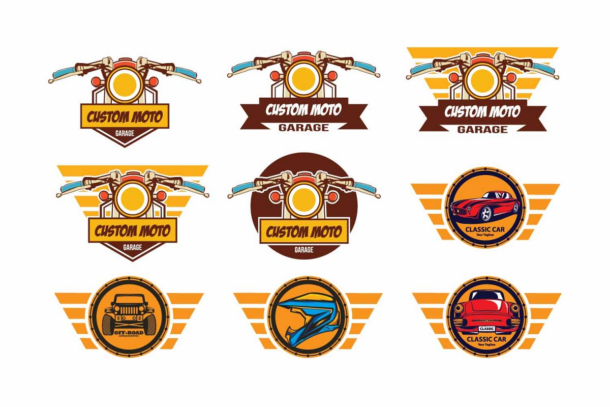 Cafe racer logo template (42949) | Logos | Design Bundles